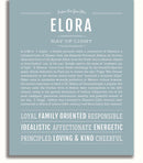 Elora Personalized Name Meaning Art Prints – Name Stories