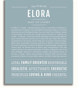 Elora | Name Art Print – Name Stories
