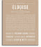 Elouise | Name Art Print – Name Stories