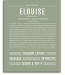 Elouise | Name Art Print – Name Stories