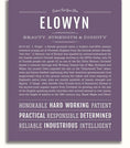 Elowyn | Name Art Print – Name Stories