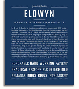 Elowyn | Name Art Print – Name Stories