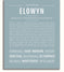 Elowyn | Name Art Print – Name Stories