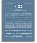 Elsa | Name Art Print – Name Stories