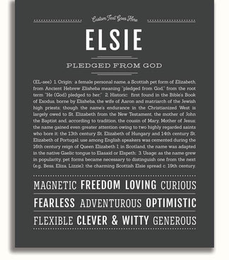 Elsie | Name Art Print – Name Stories