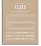 Elsie Personalized Name Meaning Art Prints – Name Stories