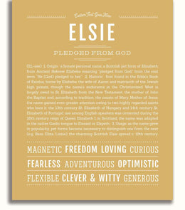 Elsie | Name Art Print – Name Stories