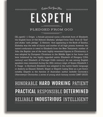 Elspeth | Name Art Print – Name Stories