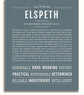 Elspeth Personalized Name Meaning Art Prints – Name Stories