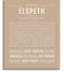 Elspeth Personalized Name Meaning Art Prints – Name Stories