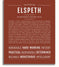 Elspeth Personalized Name Meaning Art Prints – Name Stories