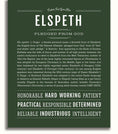Elspeth Personalized Name Meaning Art Prints – Name Stories