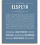Elspeth Personalized Name Meaning Art Prints – Name Stories