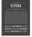 Elvira | Name Art Print – Name Stories