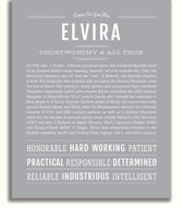 Elvira | Name Art Print – Name Stories