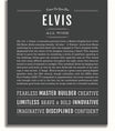 Elvis Personalized Name Meaning Art Prints – Name Stories