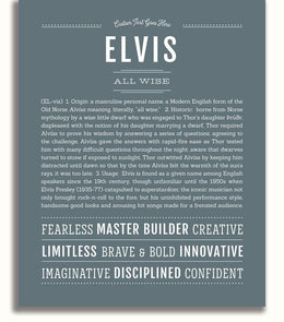 Elvis | Name Art Print – Name Stories