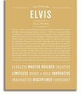 Elvis Personalized Name Meaning Art Prints – Name Stories
