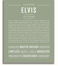 Elvis | Name Art Print – Name Stories