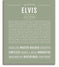 Elvis Personalized Name Meaning Art Prints – Name Stories