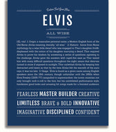 Elvis | Name Art Print – Name Stories