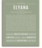 Elyana | Name Art Print – Name Stories