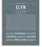 Elyn | Name Art Print – Name Stories