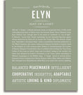 Elyn | Name Art Print – Name Stories