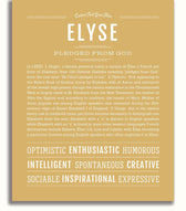 Elyse | Name Art Print – Name Stories