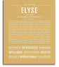 Elyse Personalized Name Meaning Art Prints – Name Stories