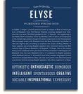 Elyse Personalized Name Meaning Art Prints – Name Stories
