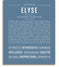 Elyse Personalized Name Meaning Art Prints – Name Stories