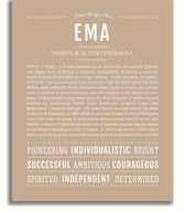 Ema | Name Art Print – Name Stories