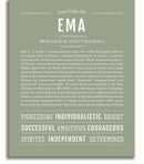 Ema | Name Art Print – Name Stories