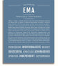 Ema | Name Art Print – Name Stories