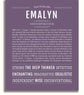 Emalyn Personalized Name Meaning Art Prints – Name Stories