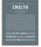 Emalyn Personalized Name Meaning Art Prints – Name Stories