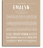 Emalyn Personalized Name Meaning Art Prints – Name Stories