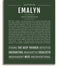 Emalyn Personalized Name Meaning Art Prints – Name Stories