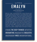 Emalyn Personalized Name Meaning Art Prints – Name Stories