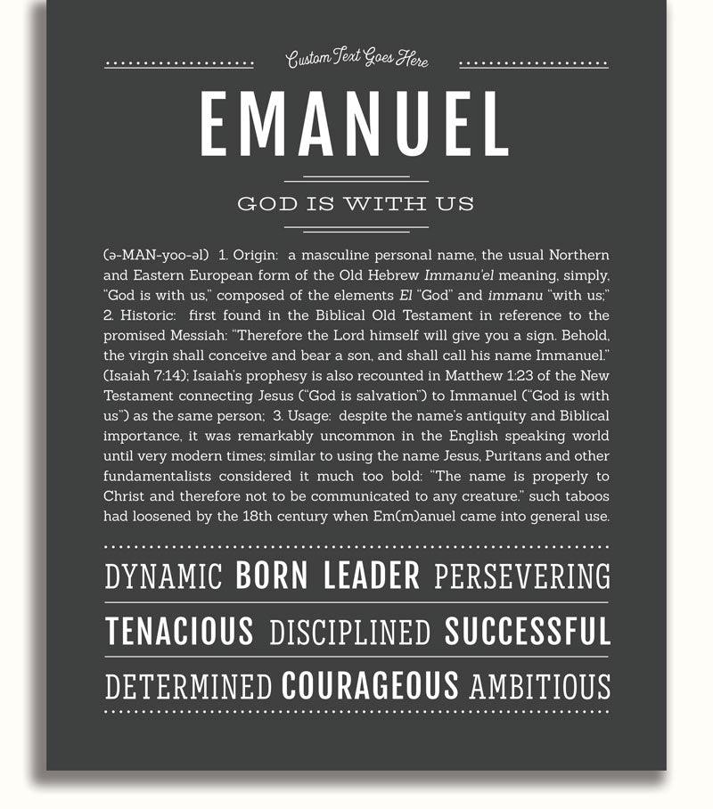 Emanuel | Name Art Print – Name Stories