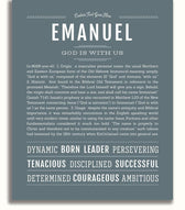 Emanuel | Name Art Print – Name Stories