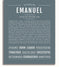 Emanuel | Name Art Print – Name Stories