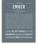 Ember | Name Art Print – Name Stories