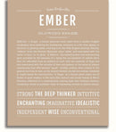 Ember Personalized Name Meaning Art Prints – Name Stories