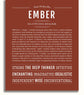 Ember Personalized Name Meaning Art Prints – Name Stories