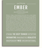 Ember | Name Art Print – Name Stories