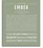 Ember Personalized Name Meaning Art Prints – Name Stories