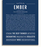 Ember Personalized Name Meaning Art Prints – Name Stories