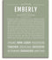 Emberly | Name Art Print – Name Stories